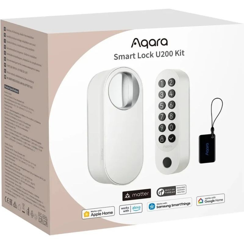 Aqara - Aqara Smart Lock U200 Motorized Lock Kit (EL-D02D White)